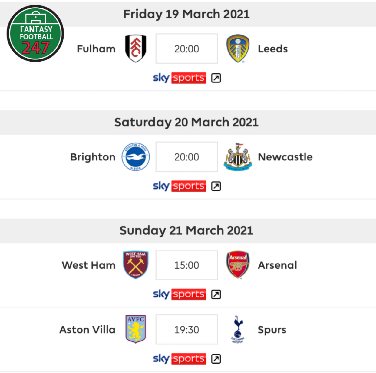 Fantasy Premier League Tips Game-week 1 - Fantasy Football 247 ...